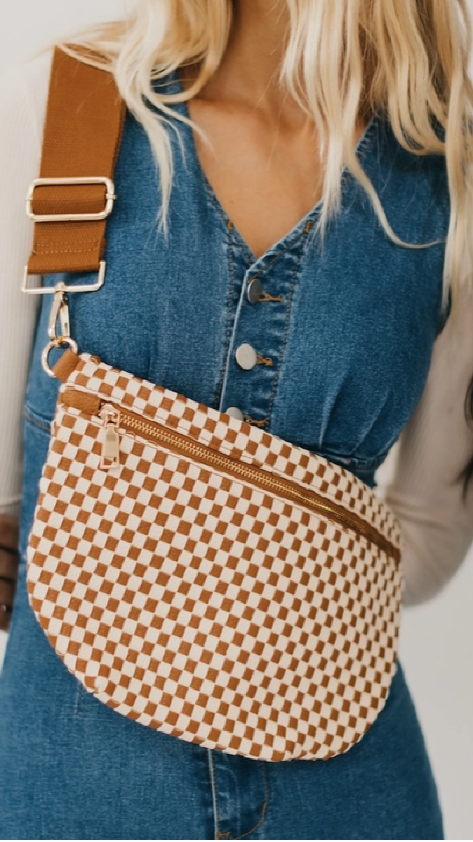Checkers Anyone Bag - Brown – Piper and Hollow Boutique
